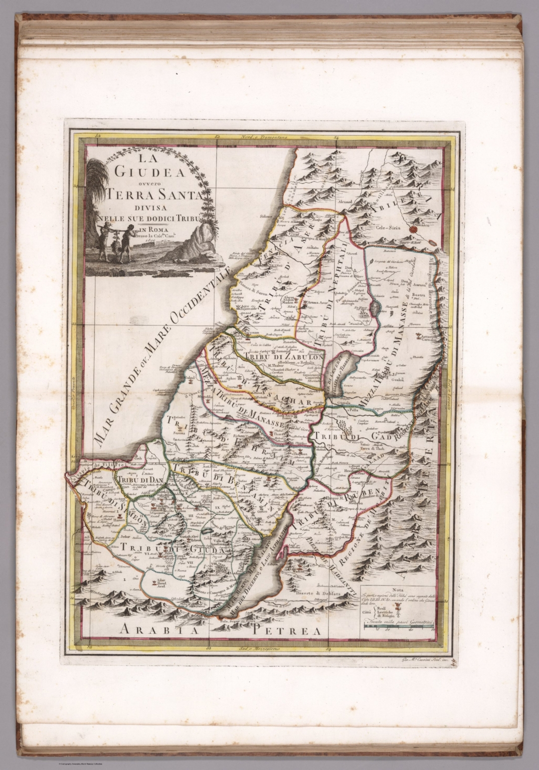 (44) La Giudea ovvero Terra Santa divisa nelle sue Dodici Tribu ...