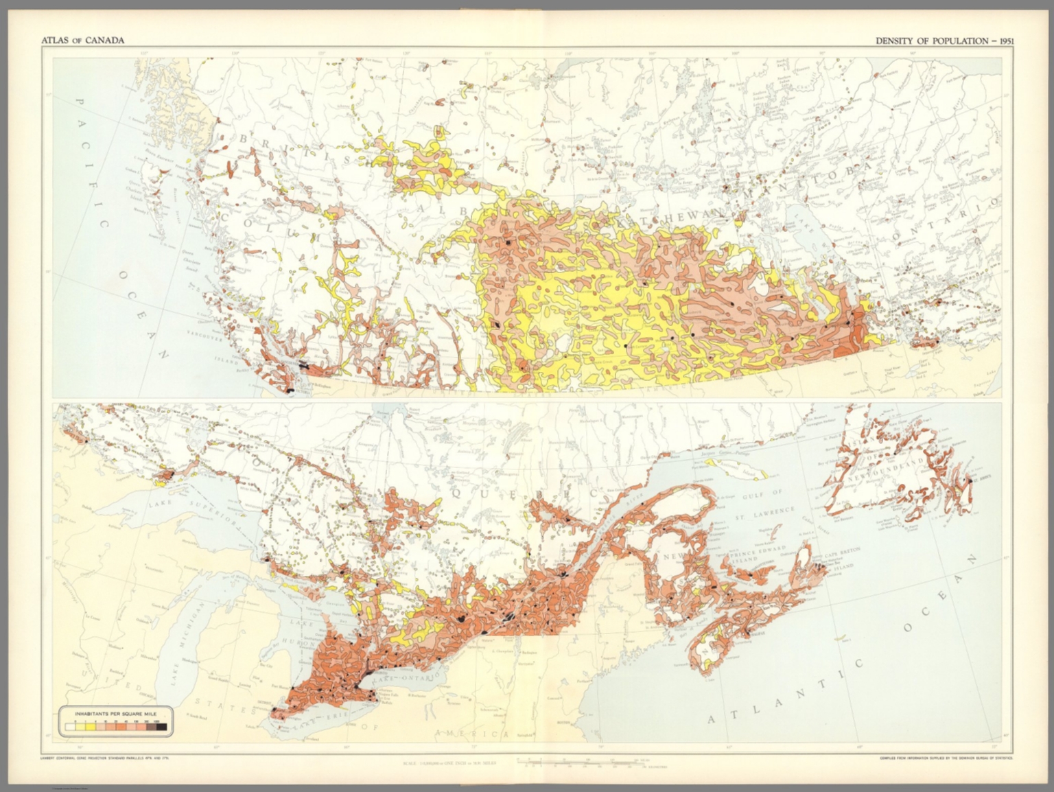 (48) Density of population, 1951. - David Rumsey Historical Map Collection