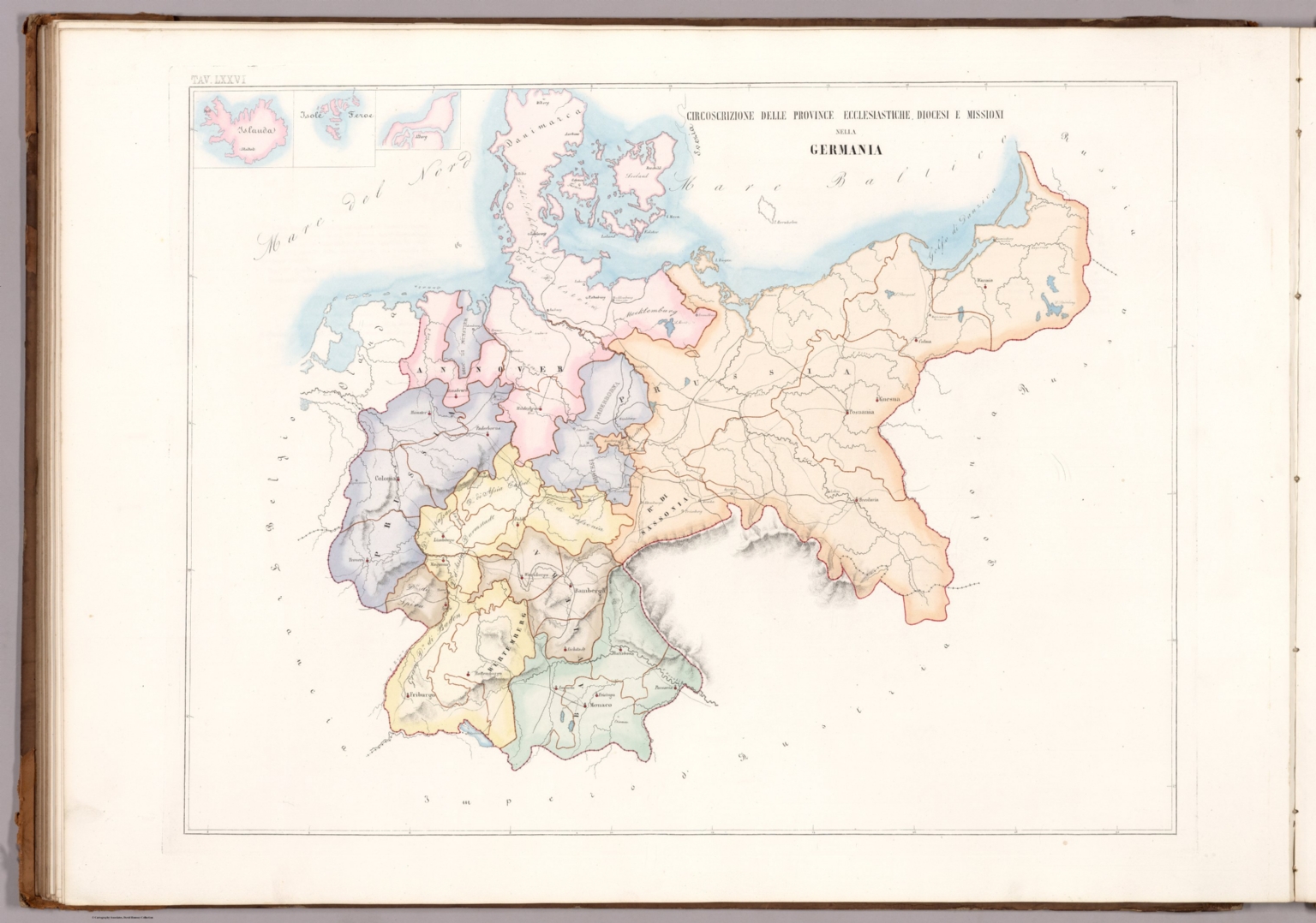 Tav. LXXVI. Confederazione Germanica. - David Rumsey Historical Map ...