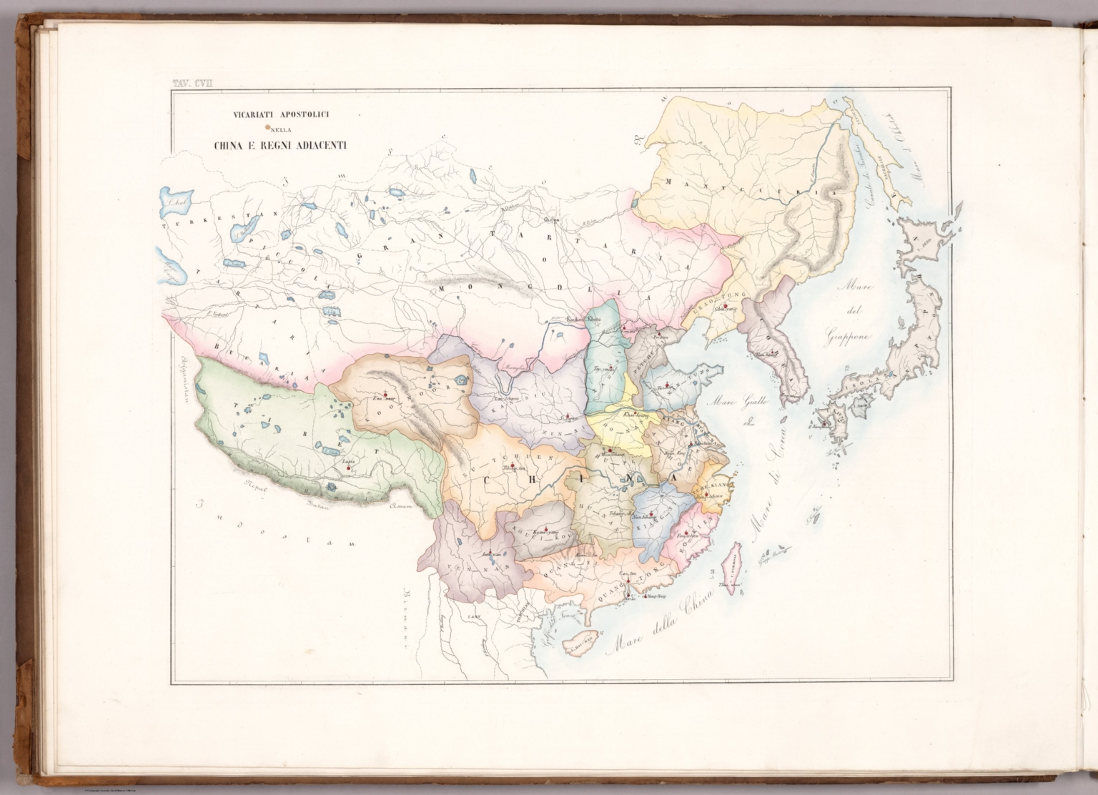 Tav. CVII. Cina e regni adiacenti -- Vic. Pe Kino -- Leao Tung -- Xan ...