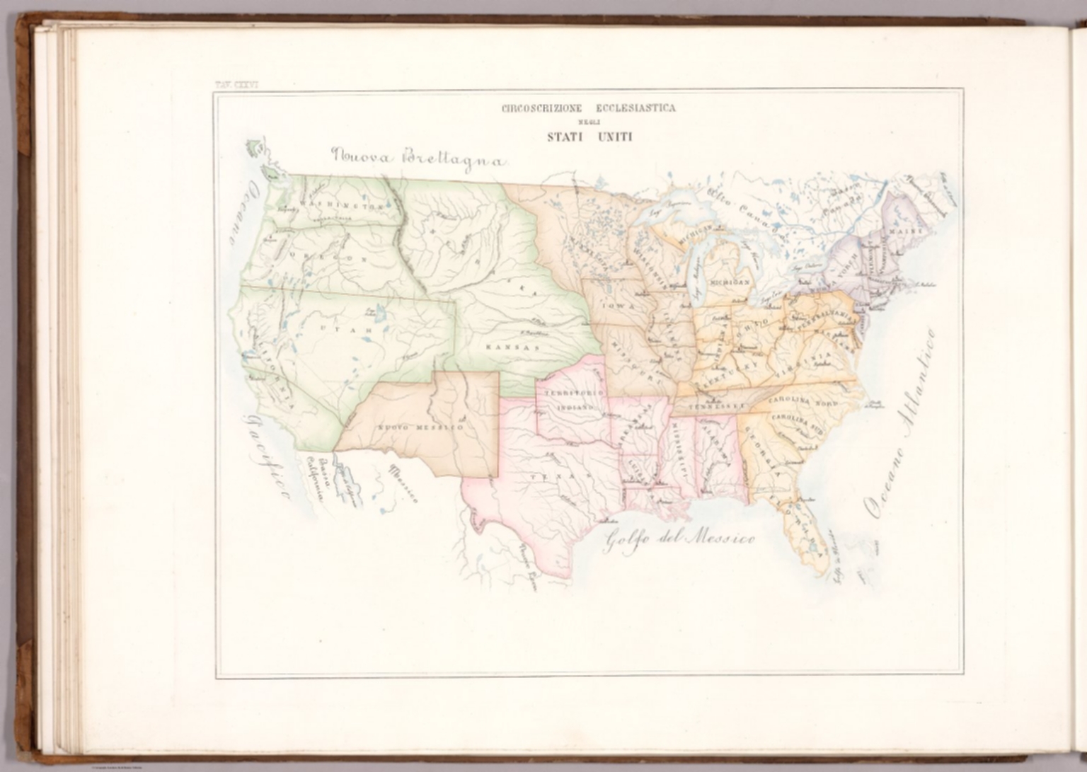 Tav. CXXVI. Stati Uniti. - David Rumsey Historical Map Collection