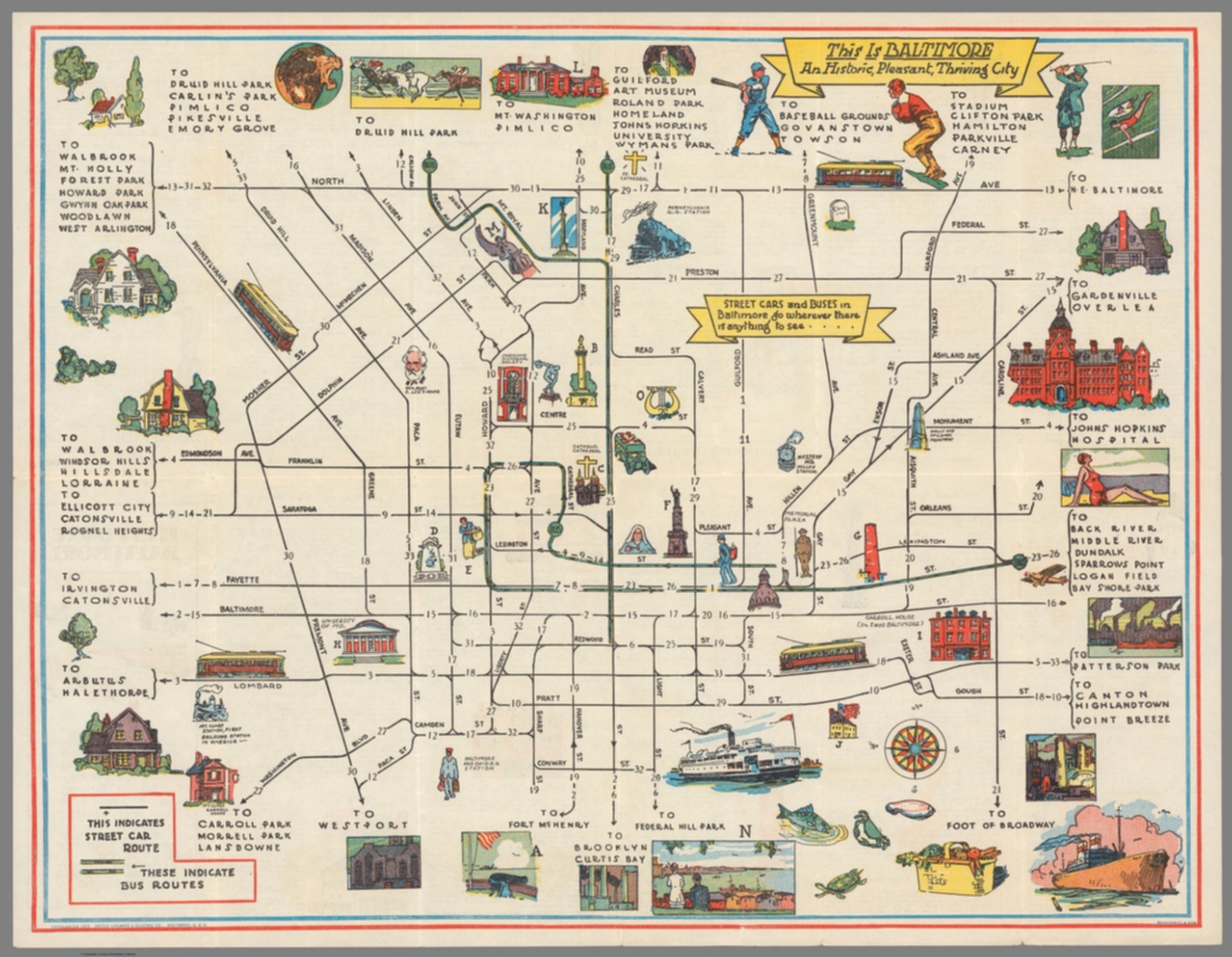 Historic Baltimore. - David Rumsey Historical Map Collection