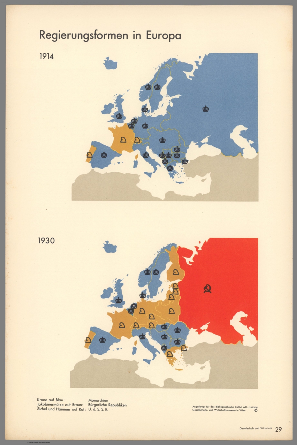 Regierungsformen in Europa. (Forms of government in Europe). - David ...