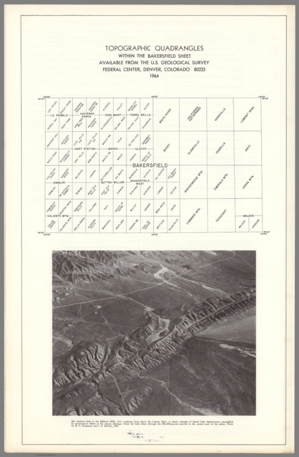 Text: Topographic Quadrangles within the Bakersfield Sheet. - David ...