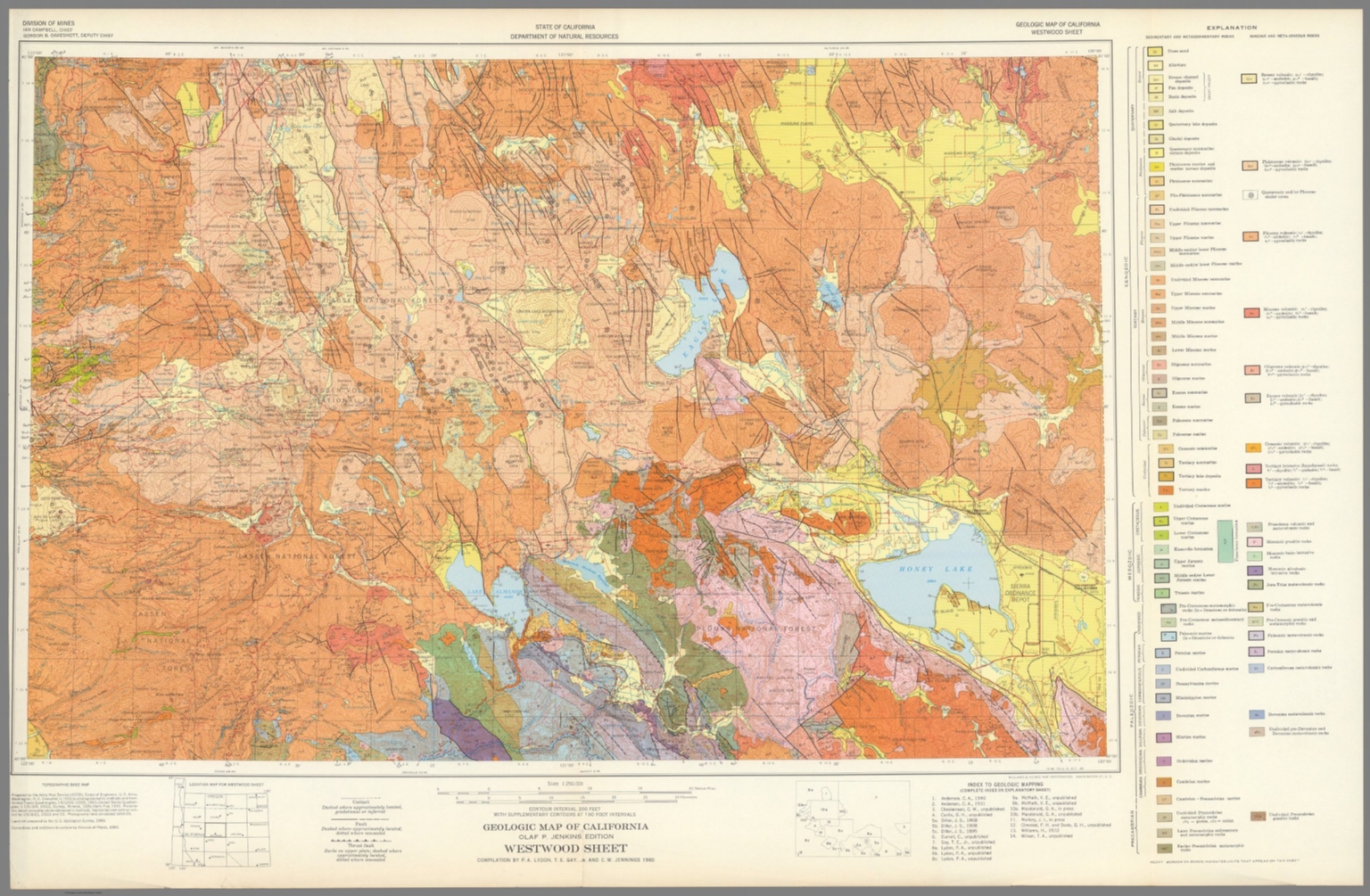 Geologic Map of California, Westwood Sheet. - David Rumsey Historical ...