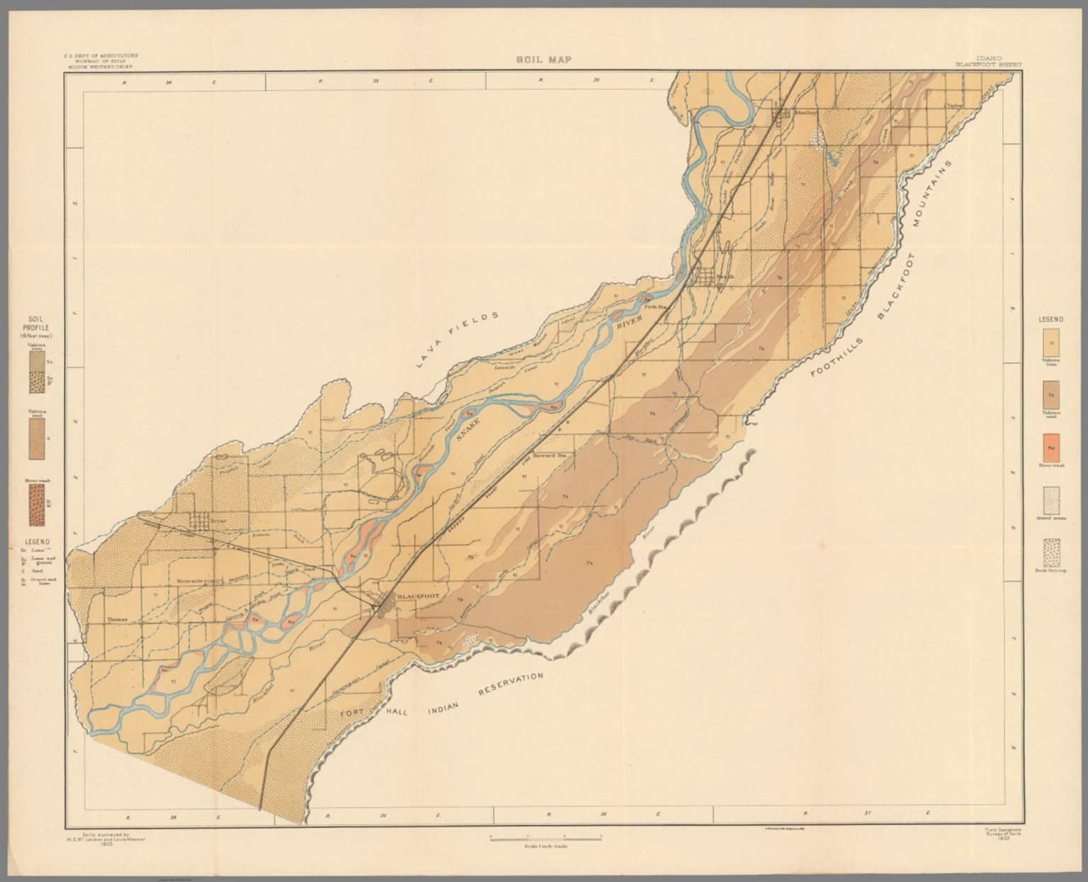 53. Soil Map, Blackfoot Sheet, Idaho. - David Rumsey Historical Map ...