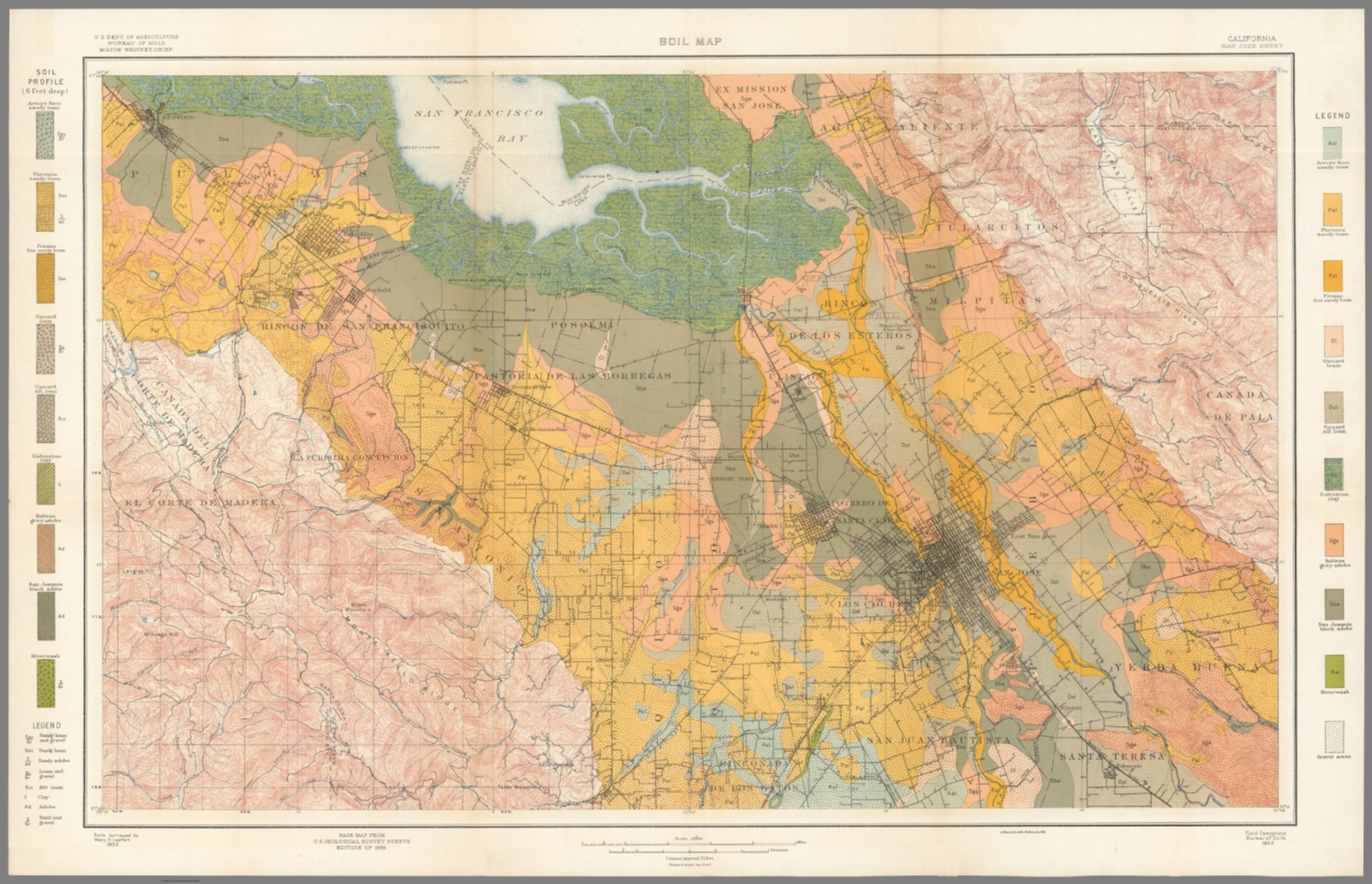 72. Soil Map, San Jose Sheet, California. - David Rumsey Historical Map ...
