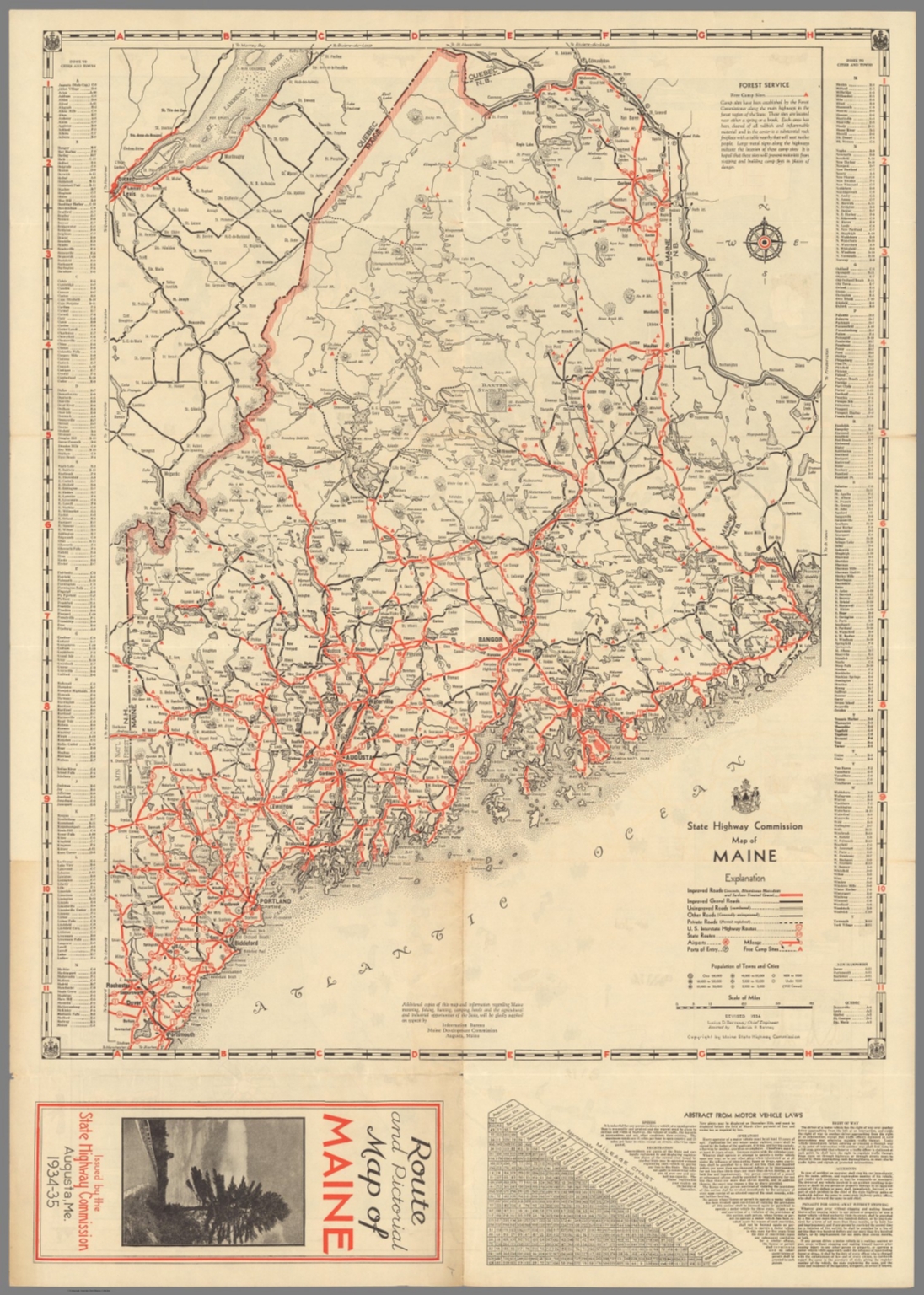 State Highway Commission Map of Maine - David Rumsey Historical Map ...