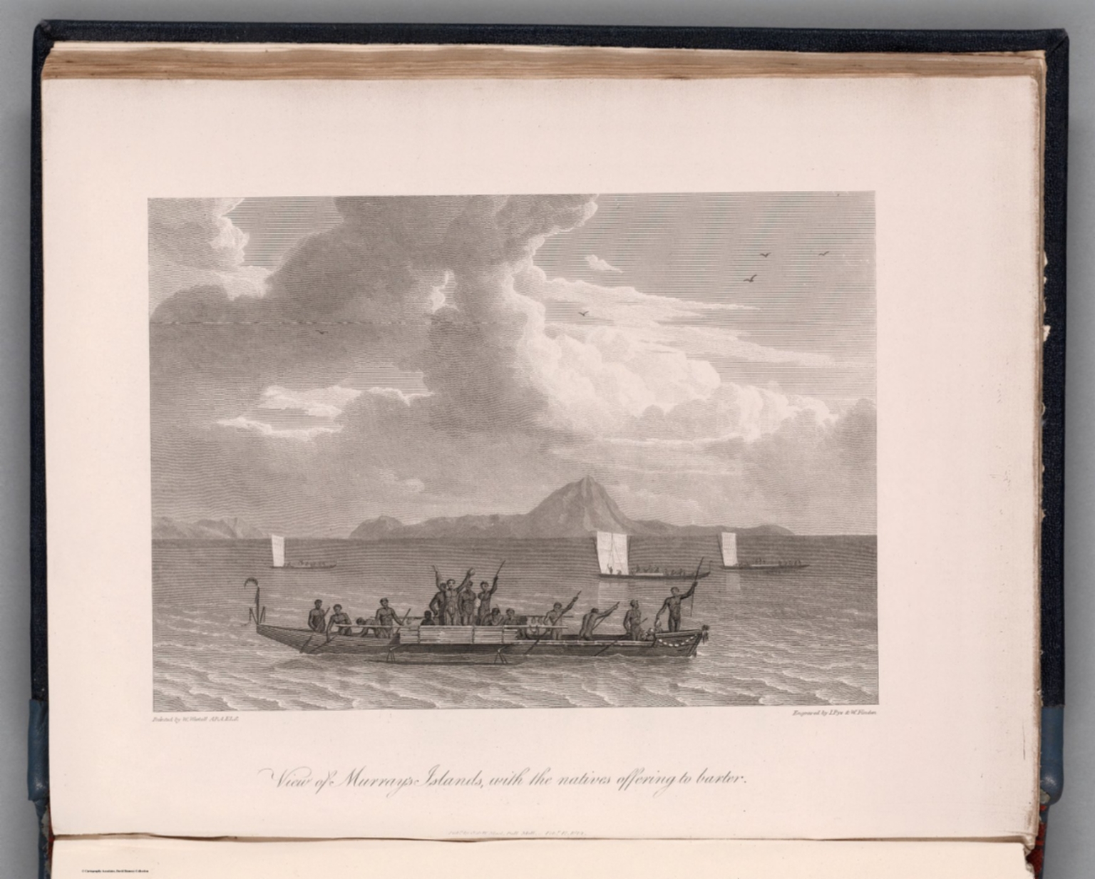 View of Murray's Islands, with the natives offering to barter. - David ...
