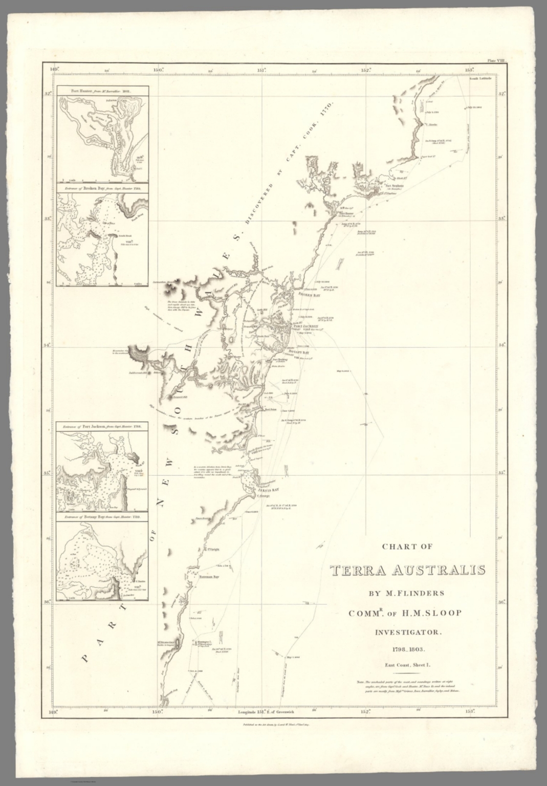 Chart of Terra Australis. East Coast, Sheet I. - David Rumsey ...