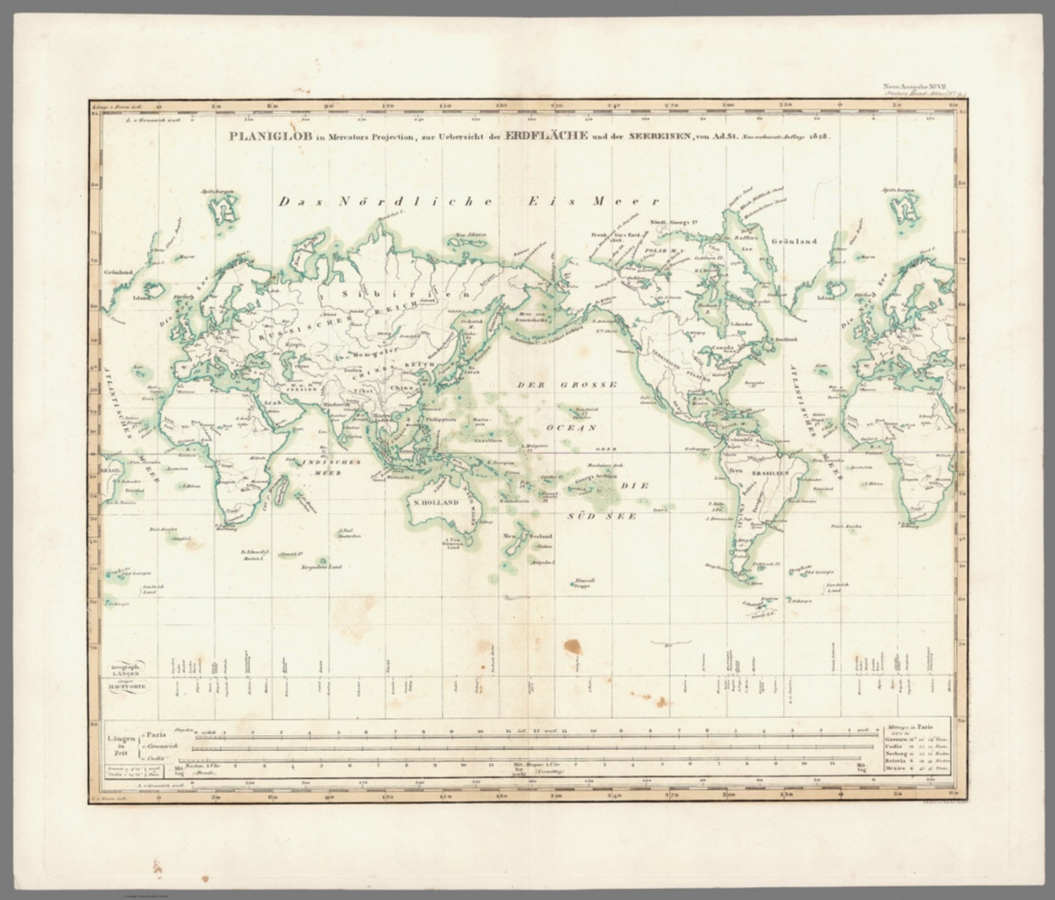 Planiglobe in Mercators Projection. - David Rumsey Historical Map ...