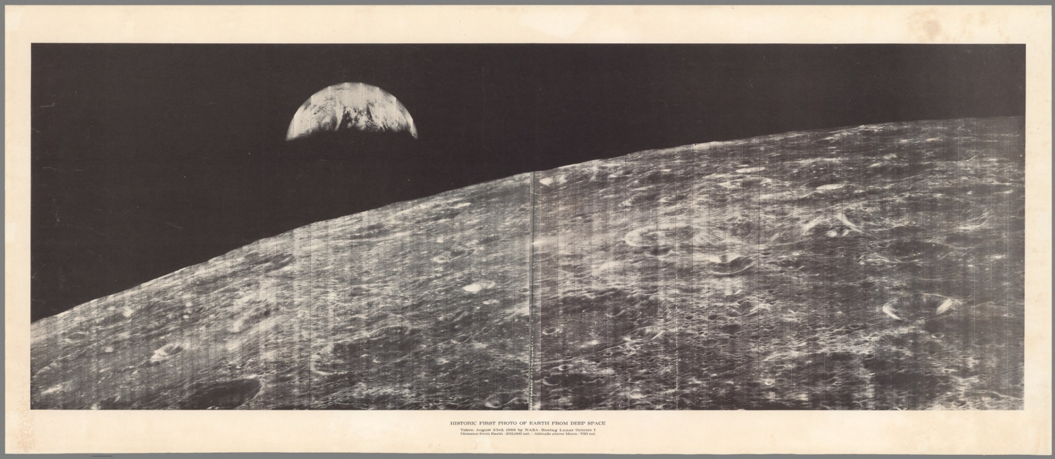 Historic first photo of earth from deep space - David Rumsey Historical ...