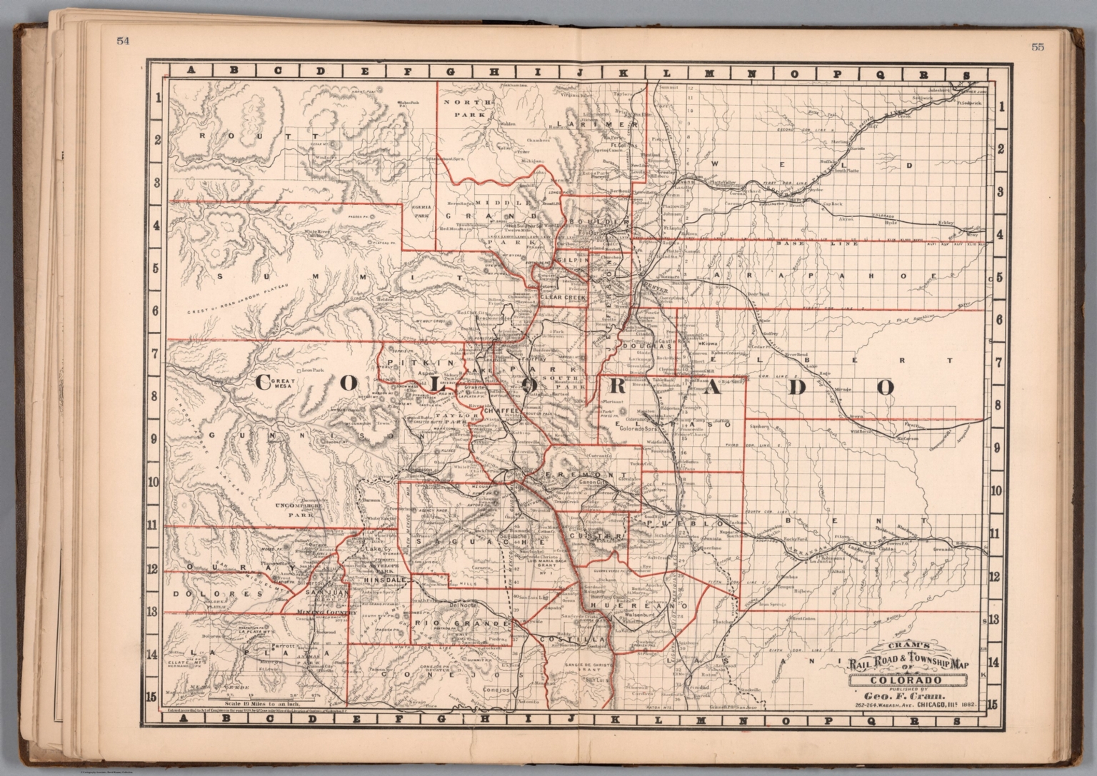 New railroad and county map of Colorado. - David Rumsey Historical Map ...