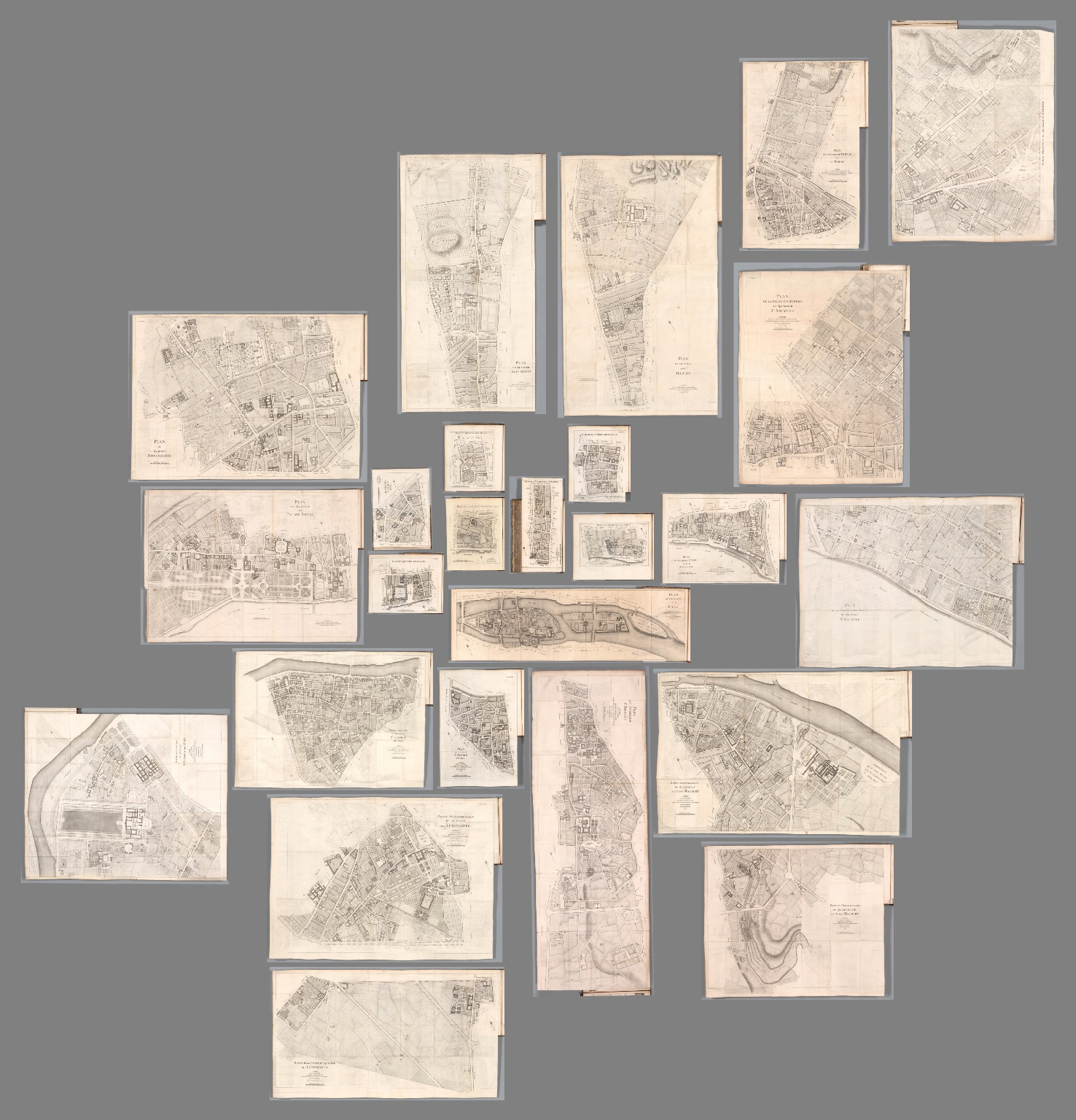Composite: All 25 Maps of Paris - David Rumsey Historical Map Collection