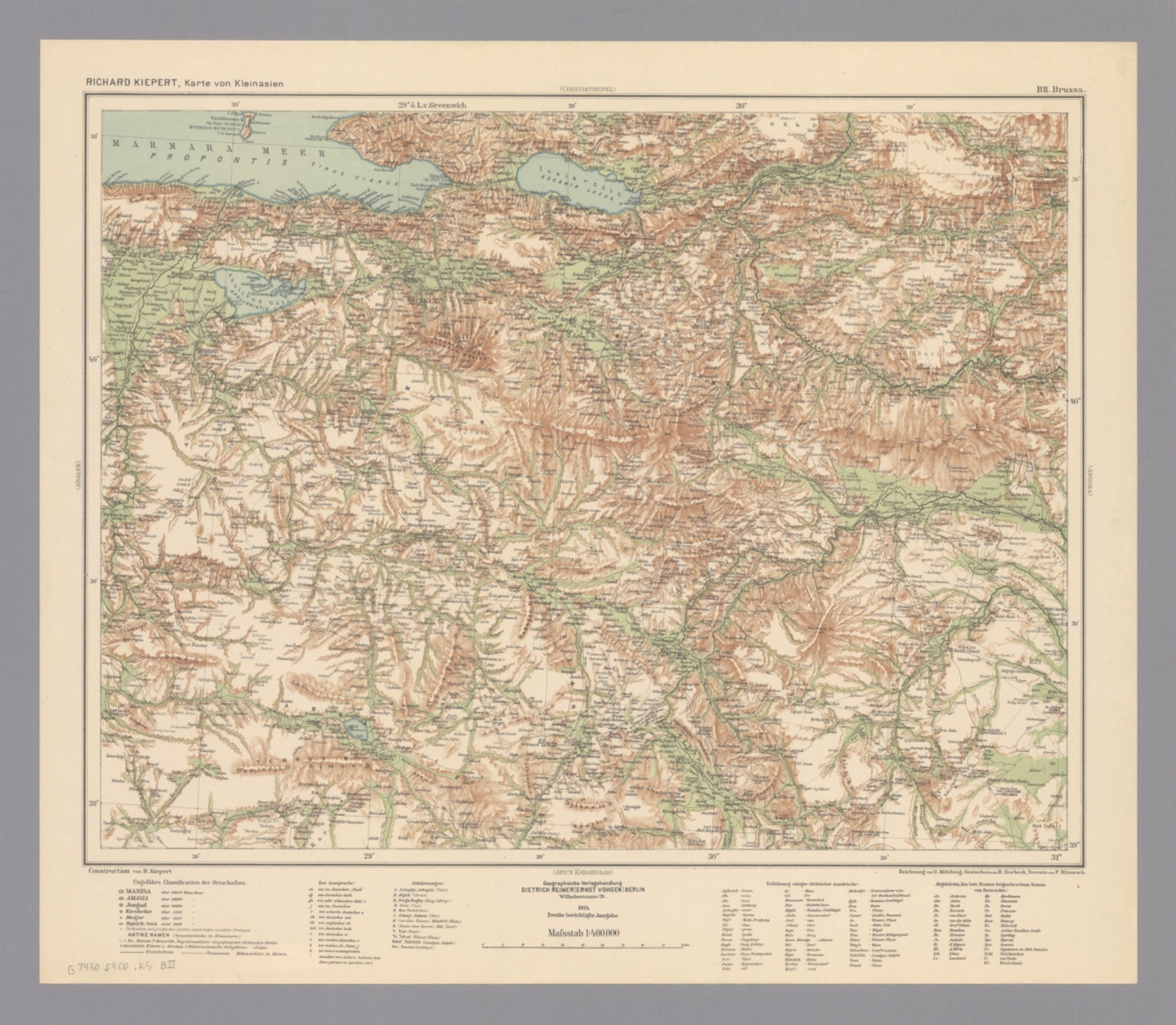 BII. Brussa, 2nd edition Karte von Kleinasien - David Rumsey Historical ...