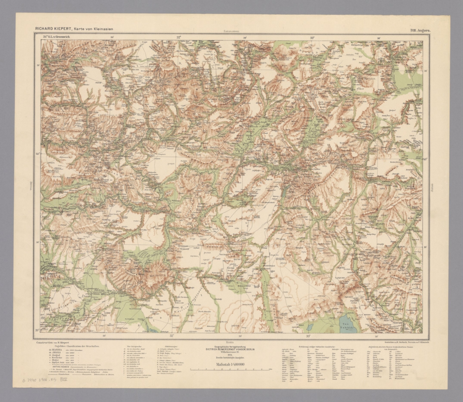BIII. Angora, 2nd edition Karte von Kleinasien - David Rumsey ...