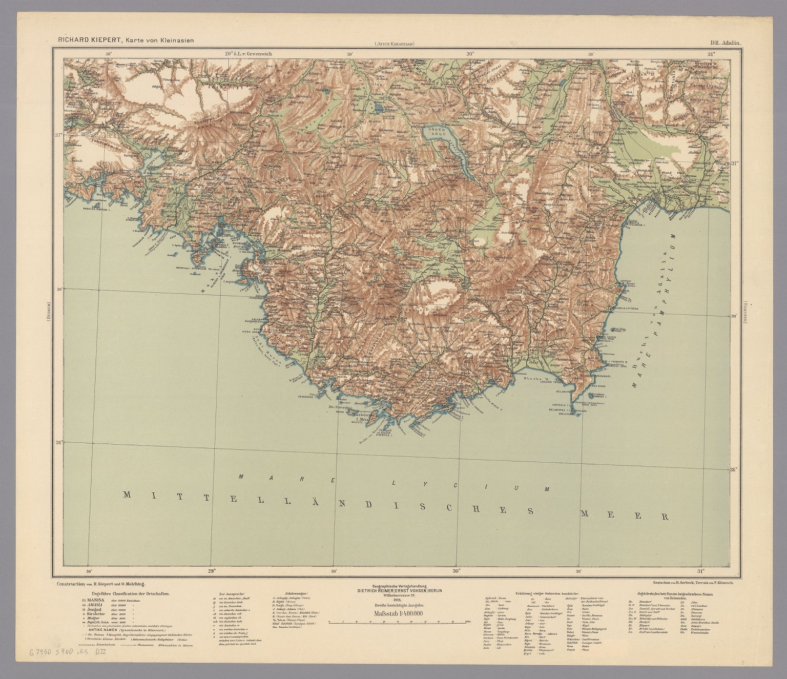 DII. Adalia, 2nd edition Karte von Kleinasien - David Rumsey Historical ...