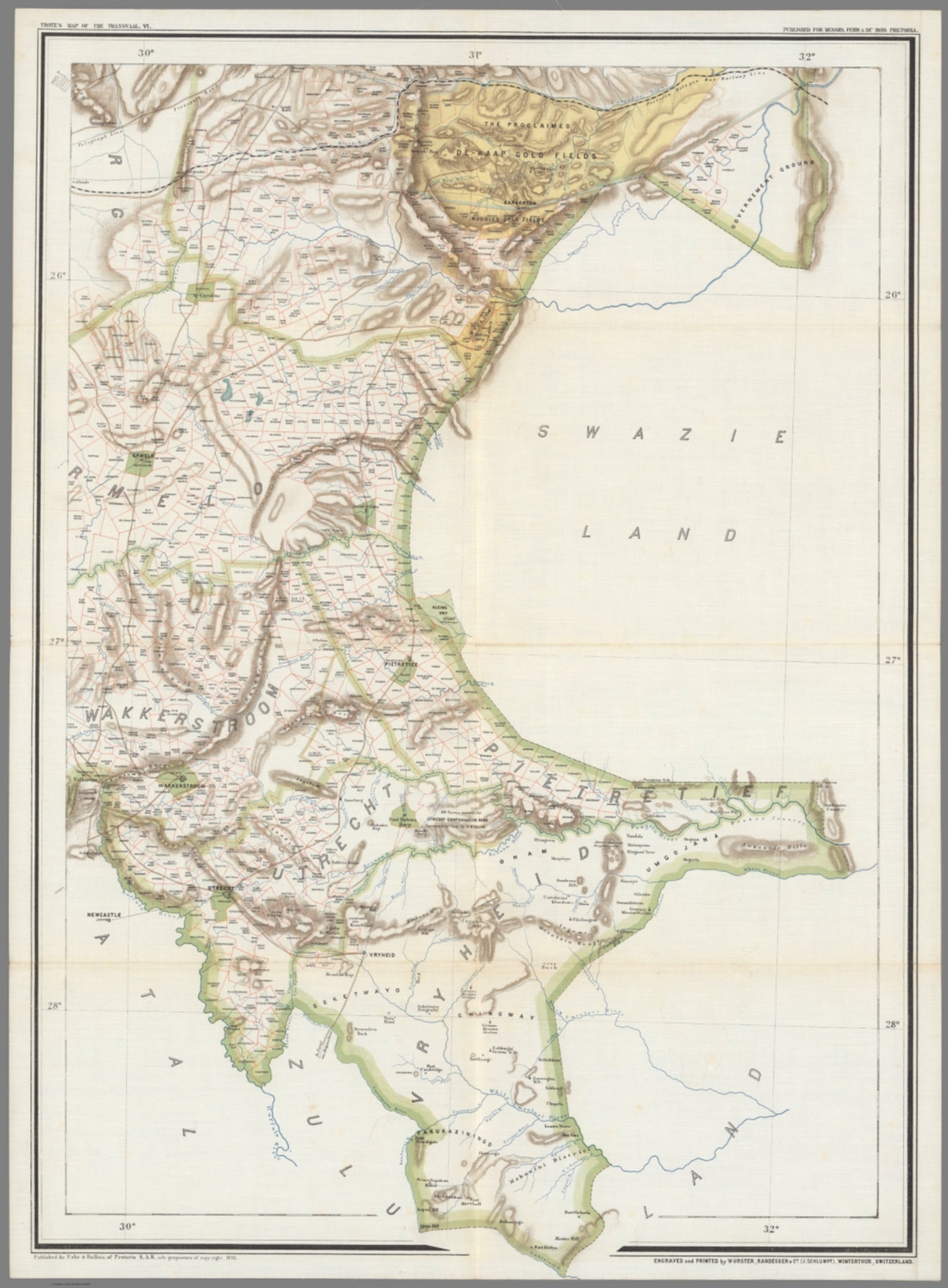 VI. Troye's Map of the Transvaal or S.A. Republic - David Rumsey ...