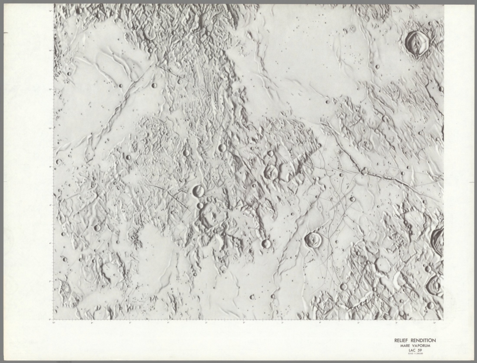 LAC 59 Mare Vaporum Relief Rendition Lunar Astronautical Chart series ...