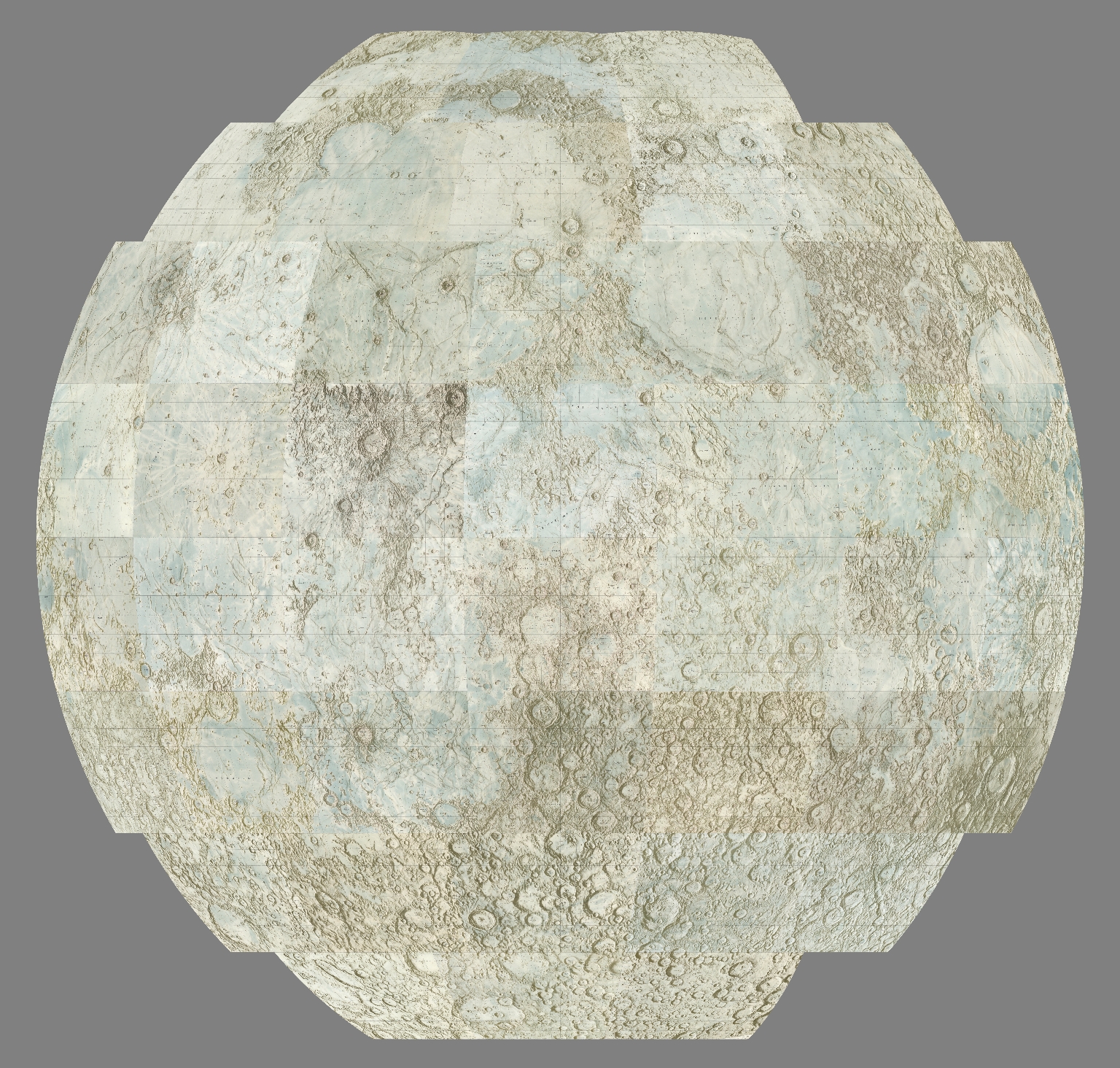 Composite: LAC 11 - LAC 127 Orthographic Projection Lunar Astronautical ...