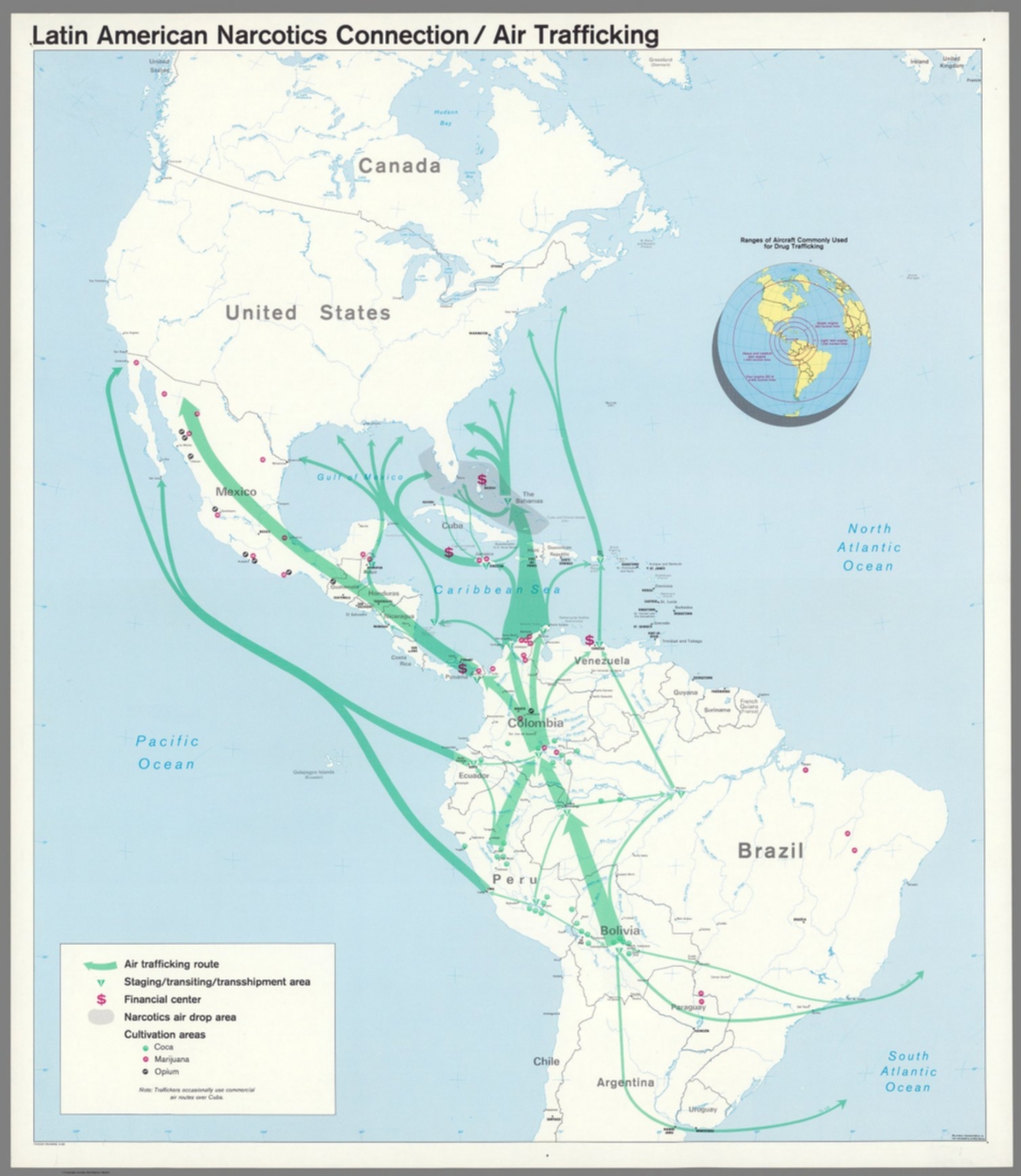 Latin American Narcotics Connection/Air Trafficking - David Rumsey Historical Map Collection