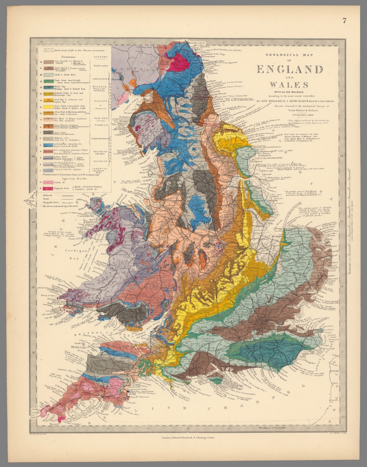 Geological Map of England and Wales. - David Rumsey Historical Map ...