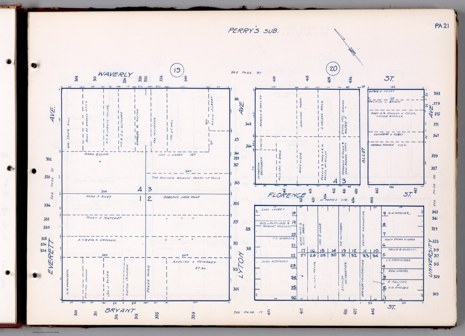 P.A. 21: Perry's Sub. - David Rumsey Historical Map Collection