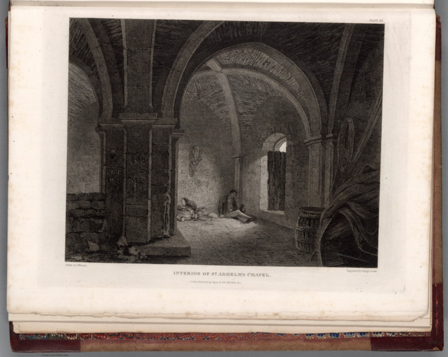 Plate 43. Interior of St. Adhelm's Chapel - David Rumsey Historical Map ...