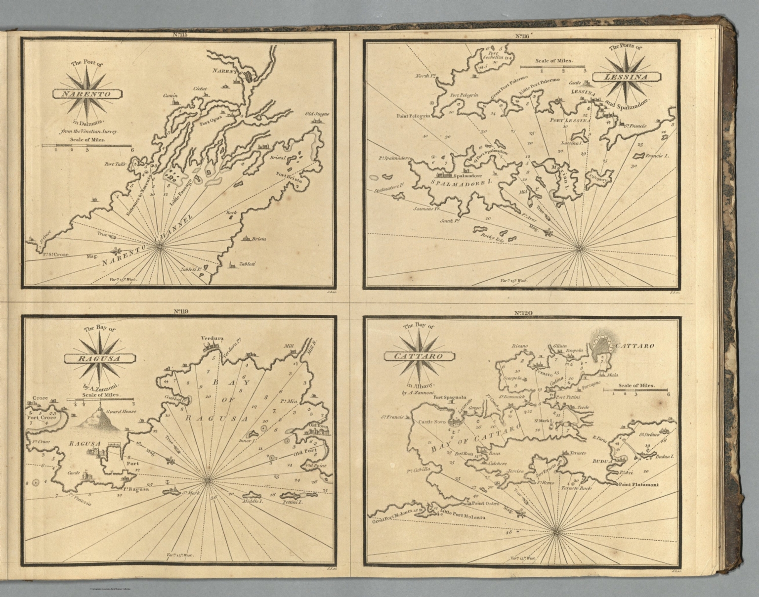 9B: No. 115. . Port of NarentoNo. 116. Port of Lessina. No. 119. Bay of ...