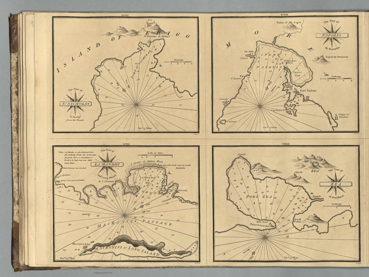 10C: No.137. Port of St. Nicholas. No. 138. Port of Napolis. No. 141 ...