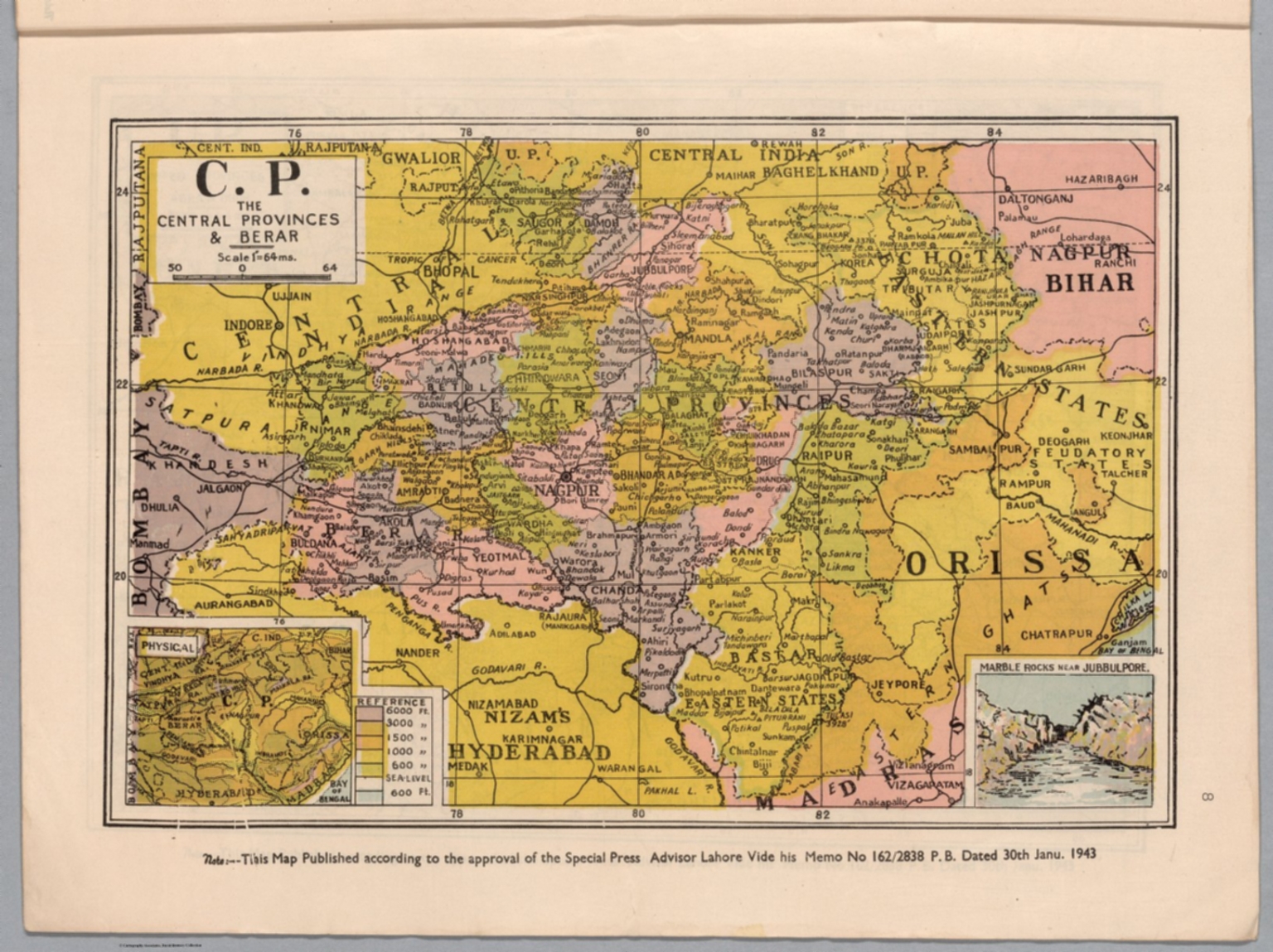 C. P. : The Central Provinces & Berar. - David Rumsey Historical Map ...