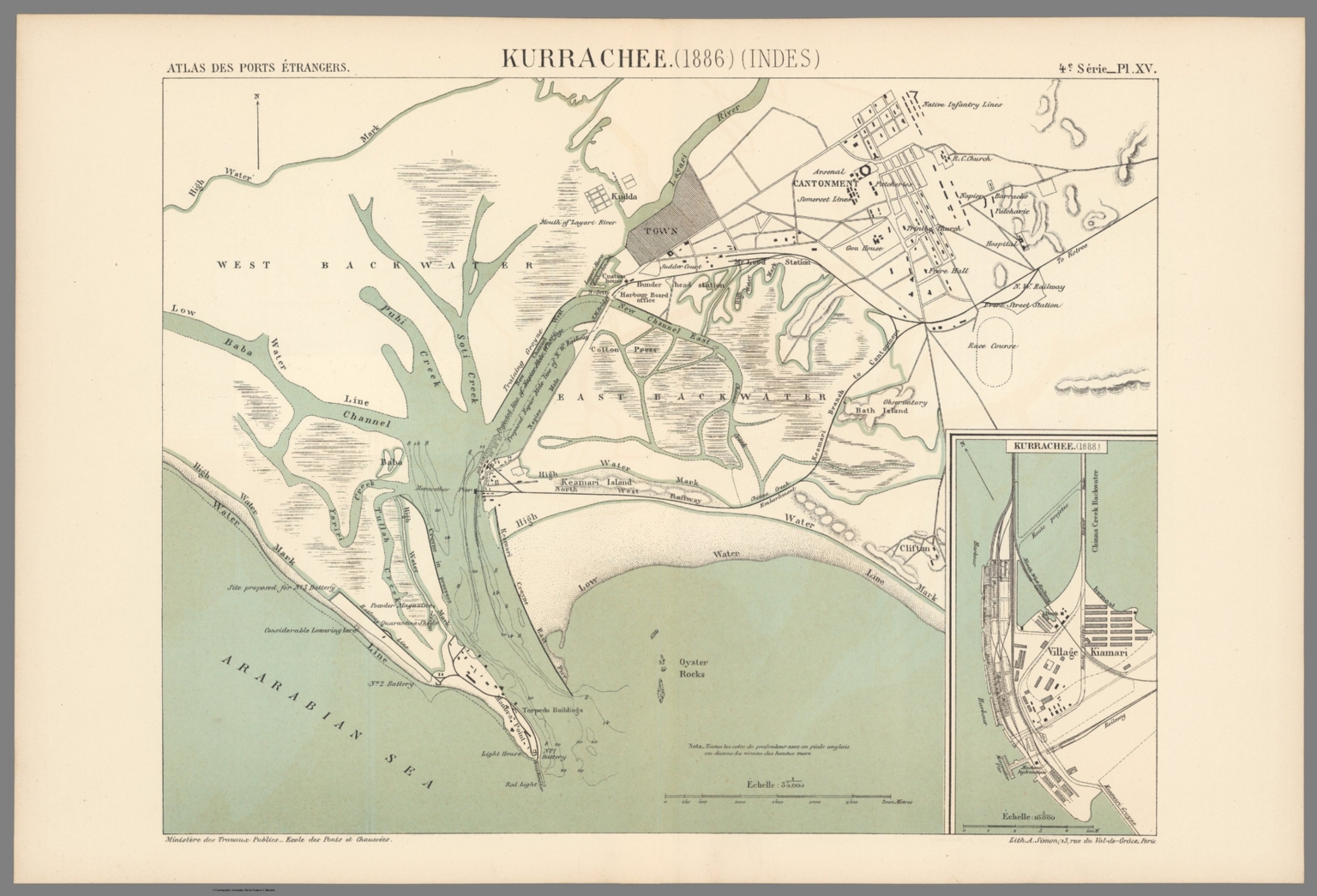 Kurrachee. (1886) (Indes). - David Rumsey Historical Map Collection