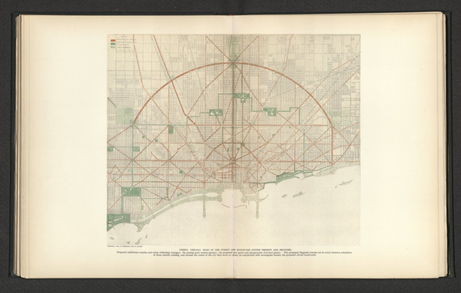 LXXXVI. Chicago : Plan of the street and boulevard system present and ...