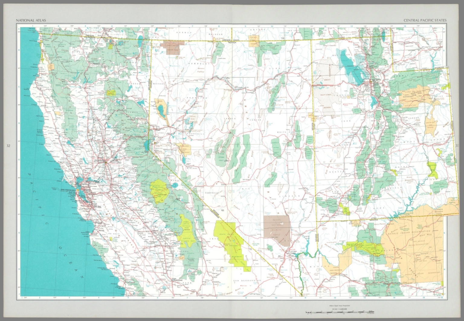 Pacific West Region Map With Capitals