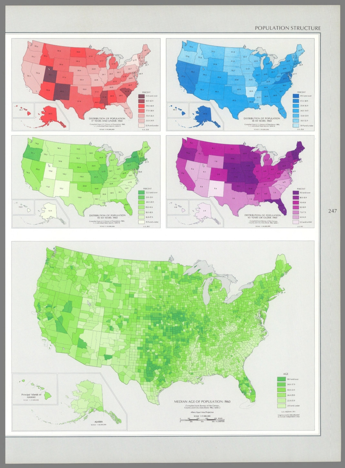 Distribution of population 17 years and under : 1960 ... - David Rumsey ...