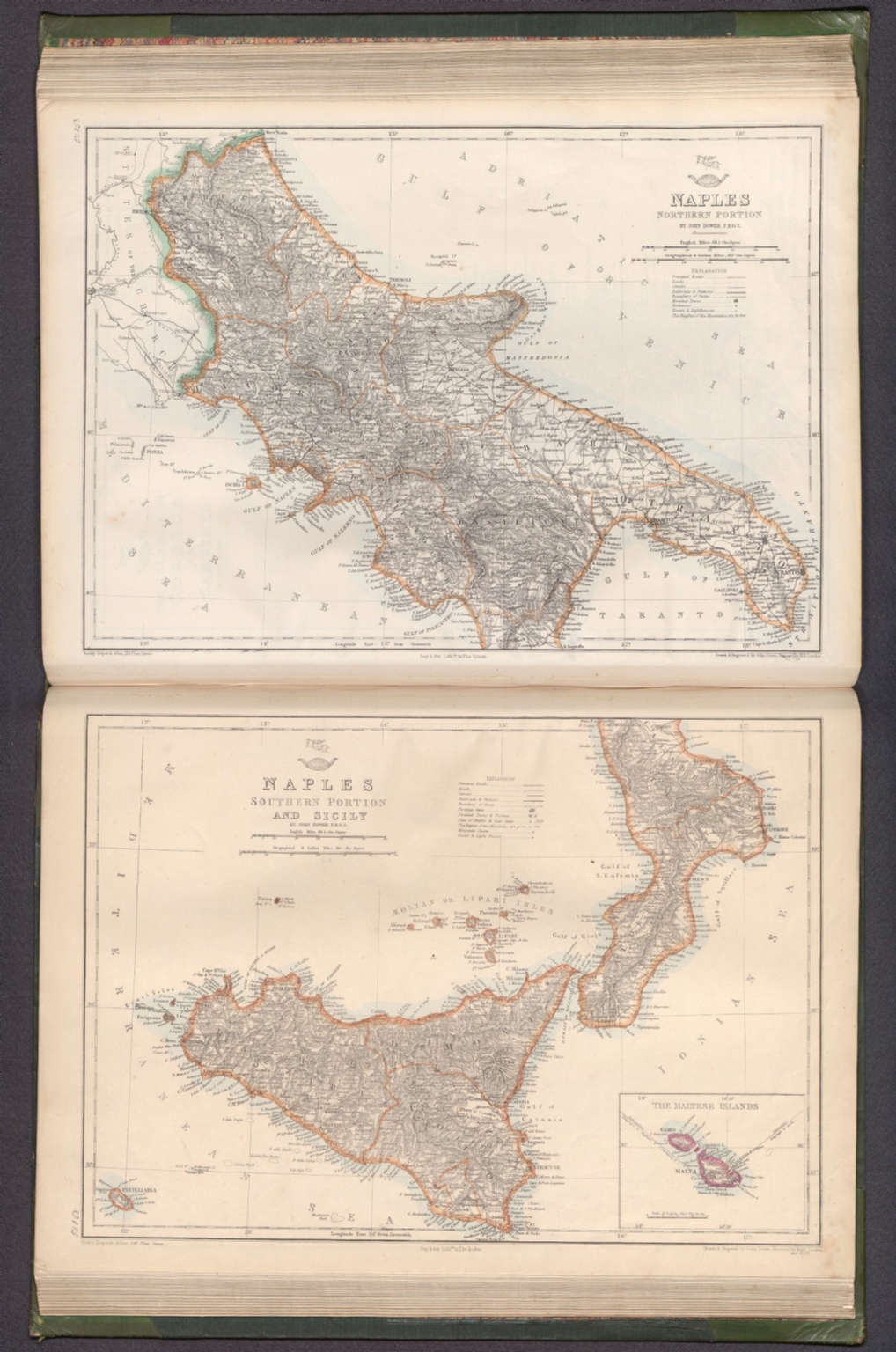 Naples : Southern portion and Sicily. Northern portion. - David Rumsey ...